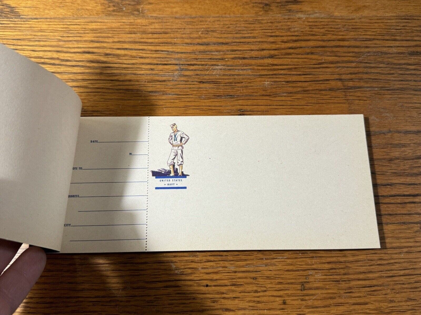 1940's WWII Stationary Postcard Pad Unused With Navy Sailor Vintage - Etsy