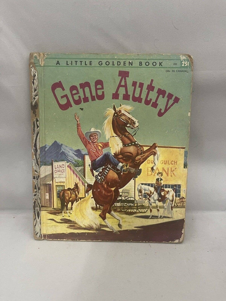 Vintage A Little Golden Book First Edition #230 1955 Gene Autry. Cowboy ...