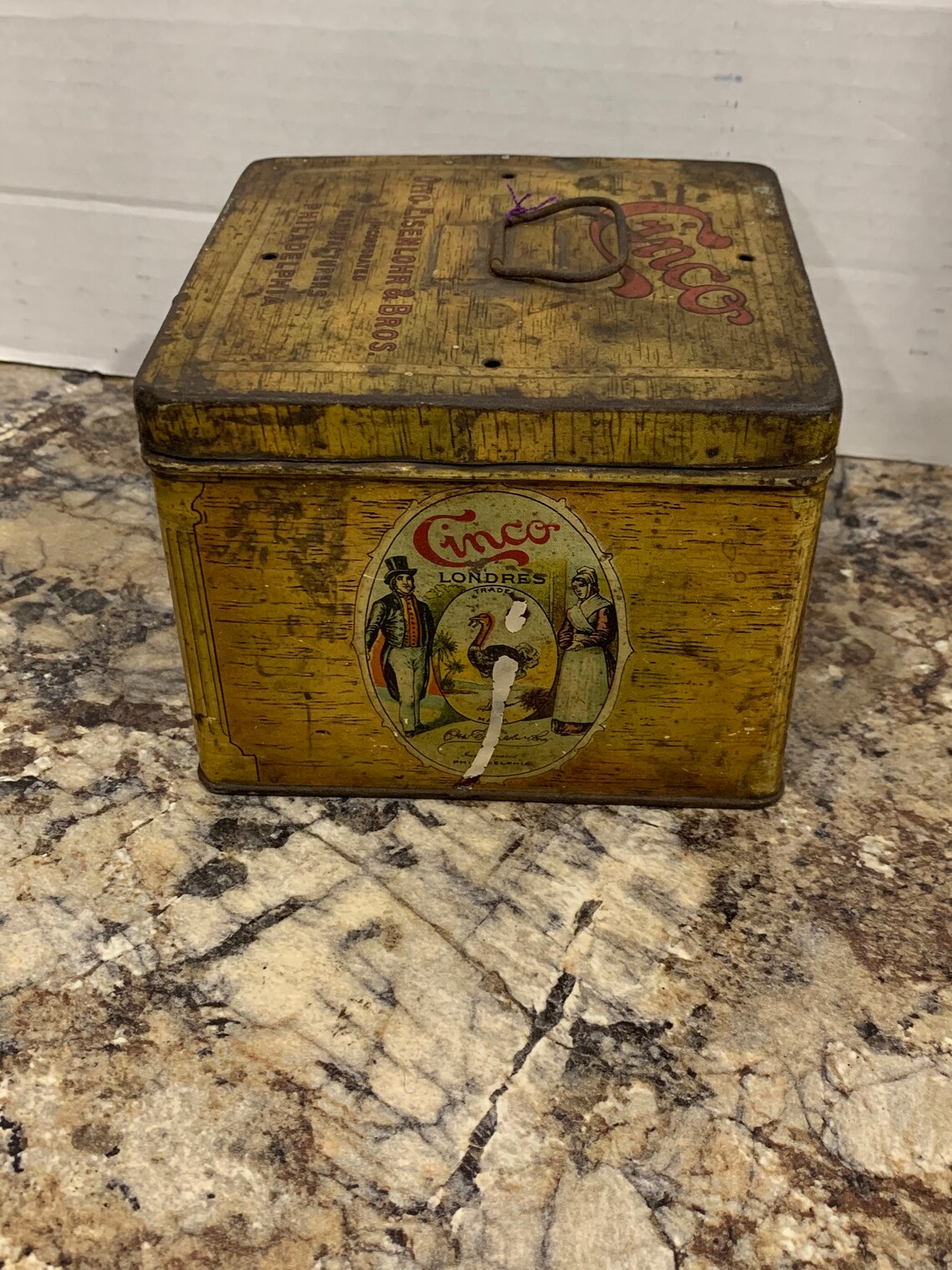 Vintage Cinco Teléfono Móvil Humidor Tin Otto Eisenlohr & Bros. - Etsy ...