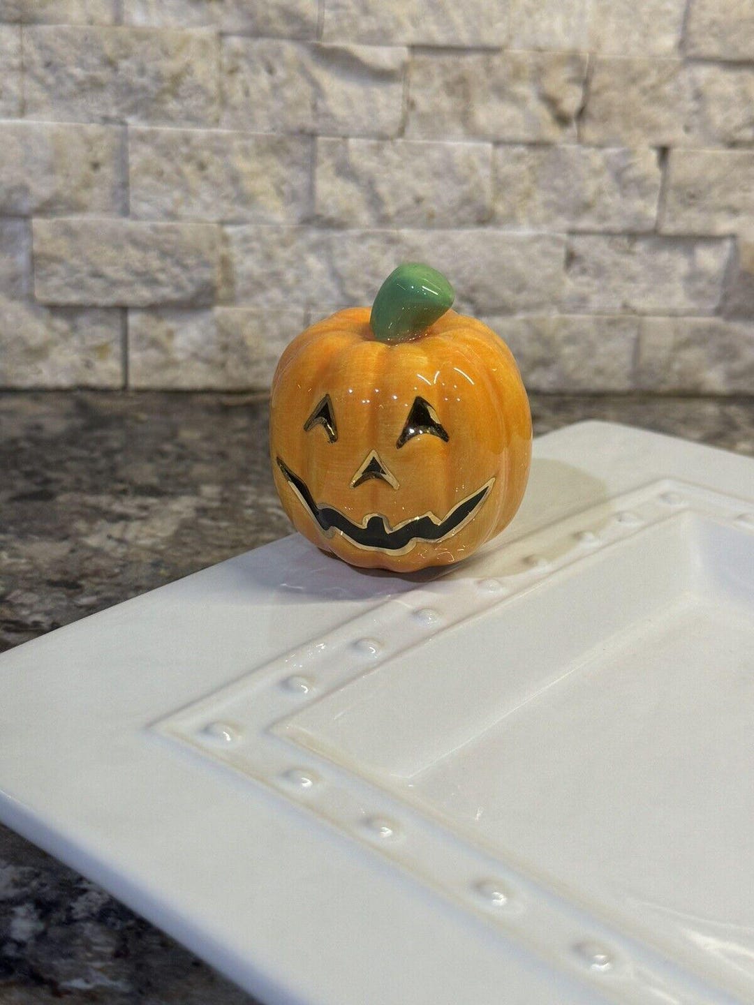 Nora Fleming Jack-o-lantern Mini Platter Charm Excellent Condition - Etsy