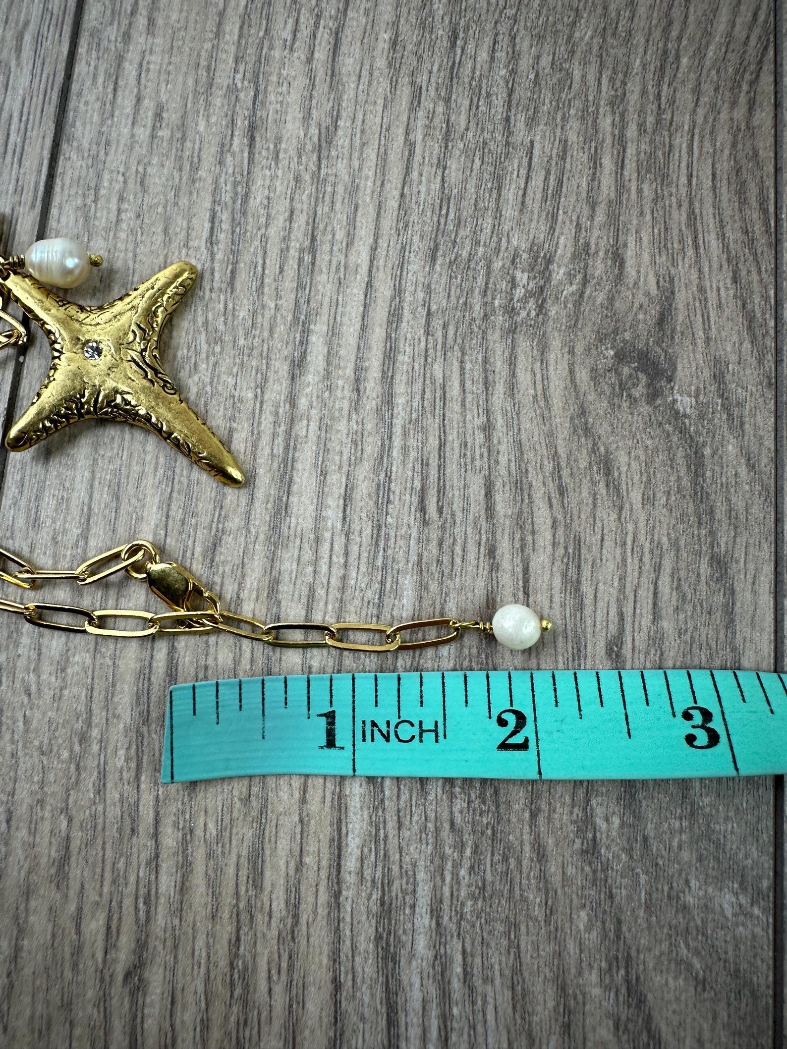 Large Cross Rustic Gold Brass With Hanging Freshwater Pearl Pendant ...