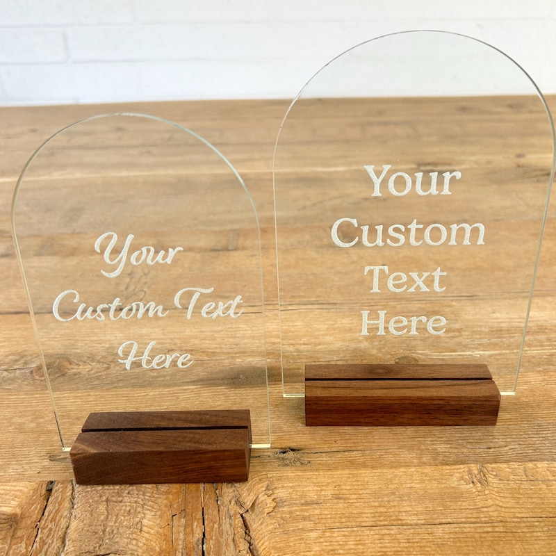 Arched Acrylic Sign - Etsy