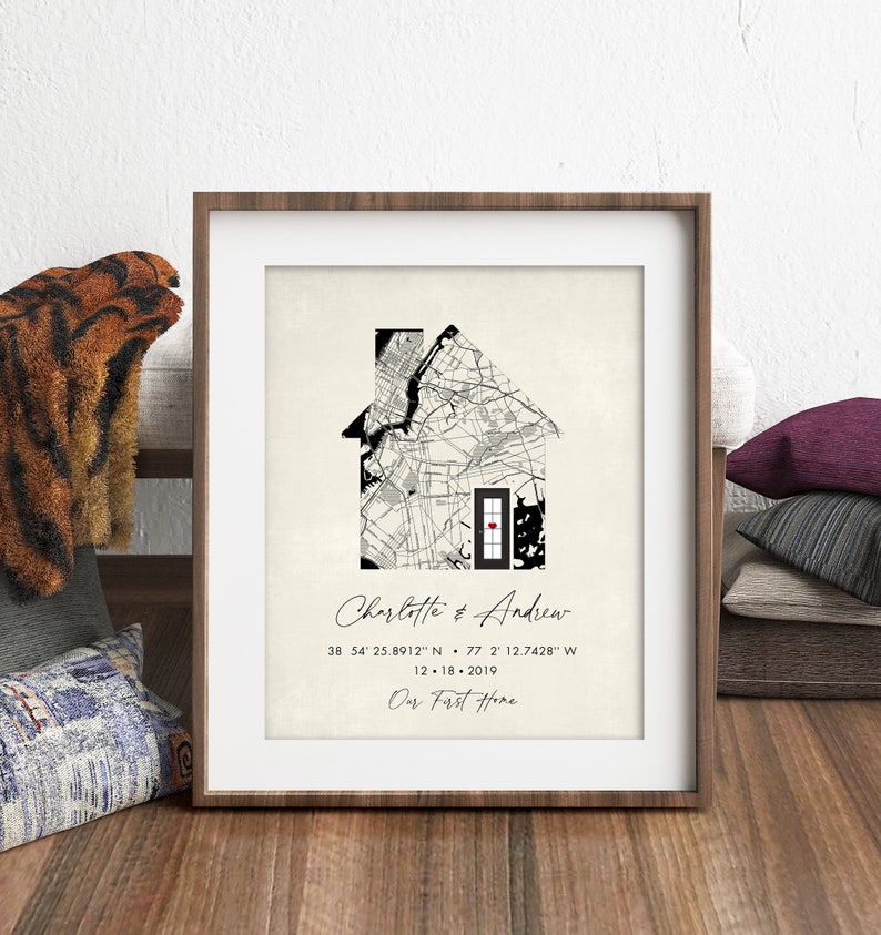 Personalized Housewarming Gifts Personalized Home Map First - Etsy