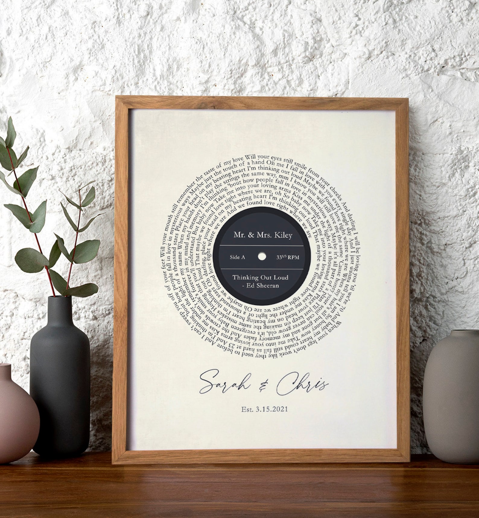 Vinyl Record Song Lyrics Custom Gift Music Lover Music Lyrics - Etsy