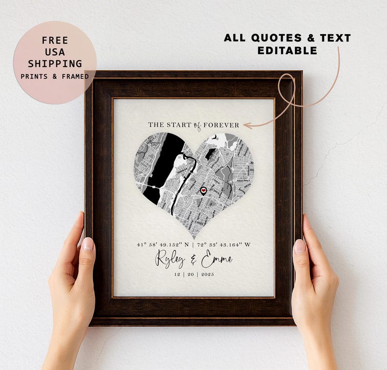 Engagement Print, Engagement Gift, Gift for Engaged Couple ...