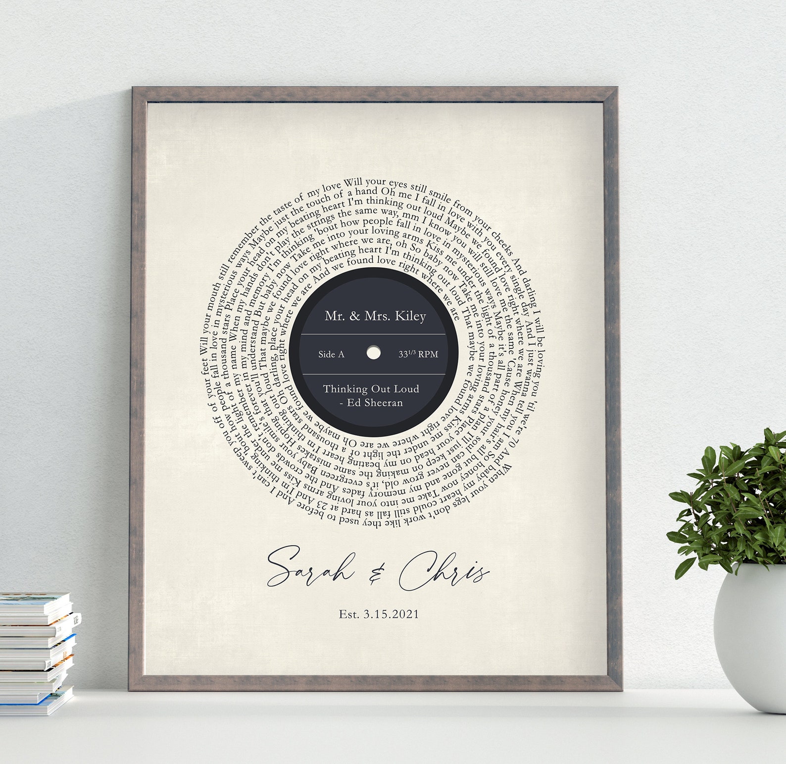 Personalized Record Print Custom Poster Print Custom Vinyl | Etsy