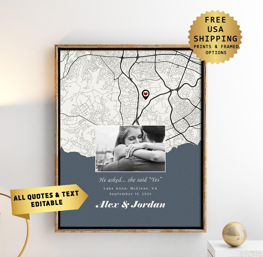 Where It All Began Custom Map Where We Met Map, First Date Anniversary ...