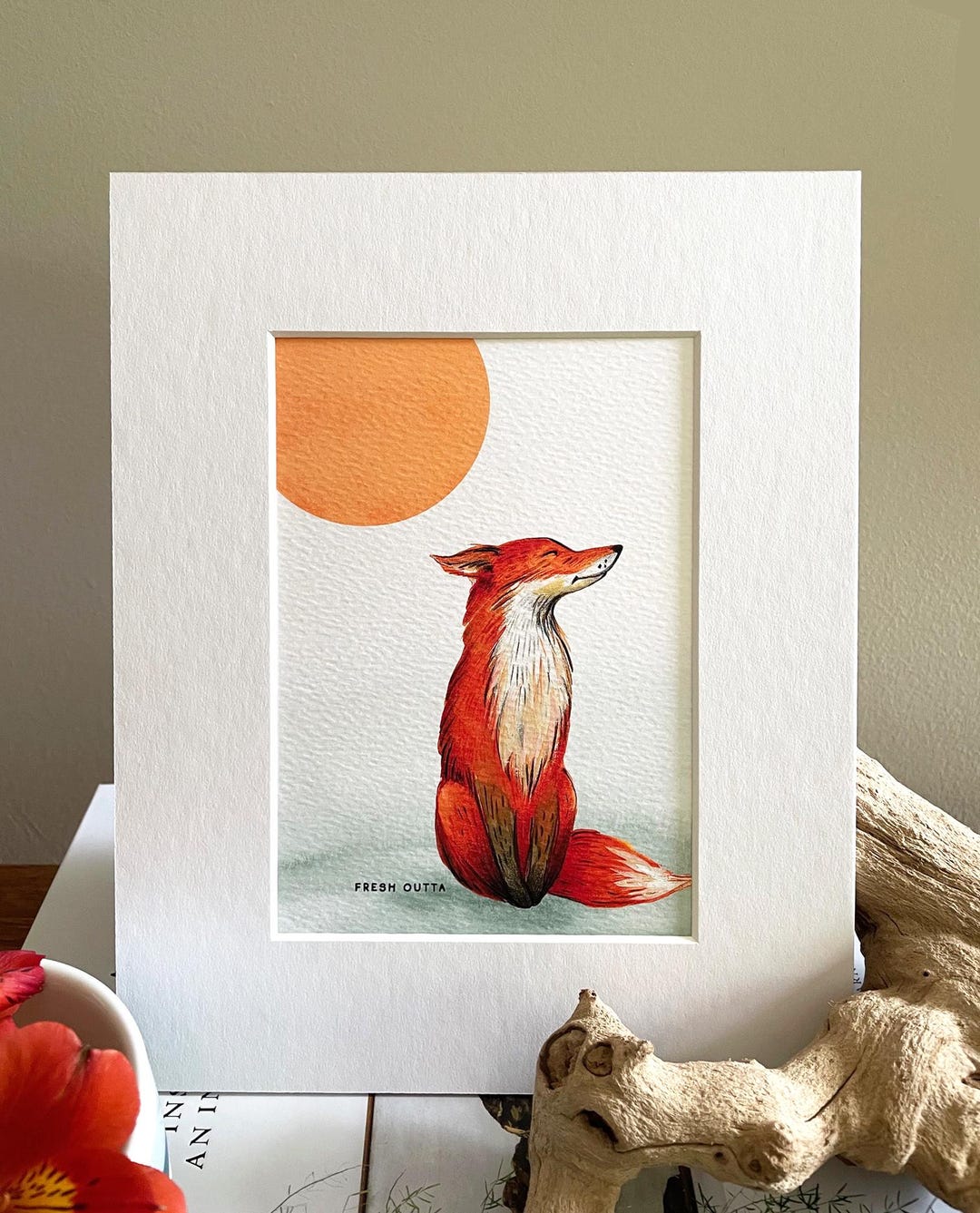 Funny Fox Wall Art Print, Cheeky Fox Illustration, Witty Humorous ...