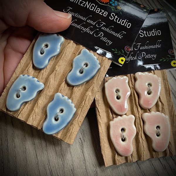 Baby Feet Buttons - Etsy