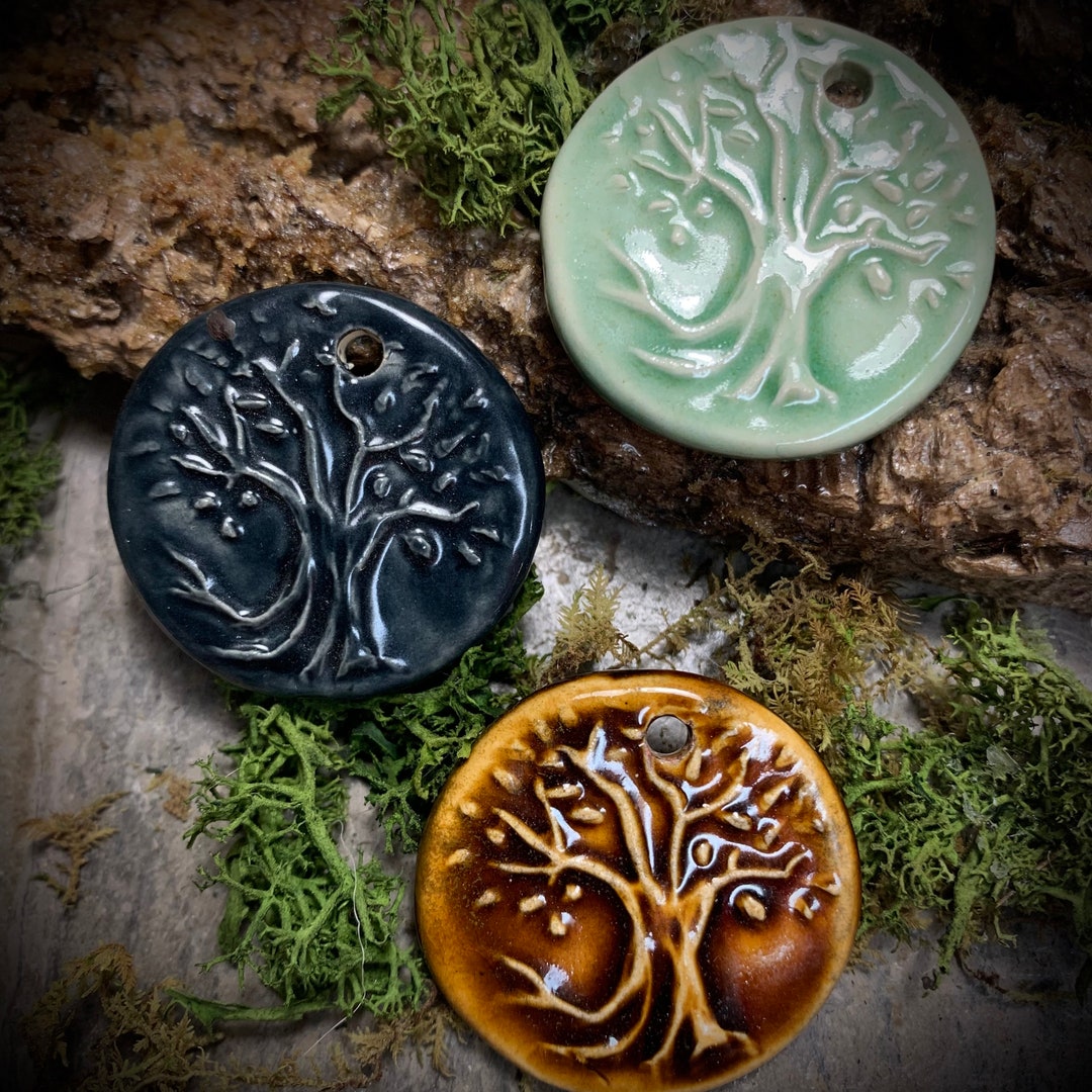 Handmade Ceramic Tree of Life Pendant – Rustic Nature Jewelry - Etsy