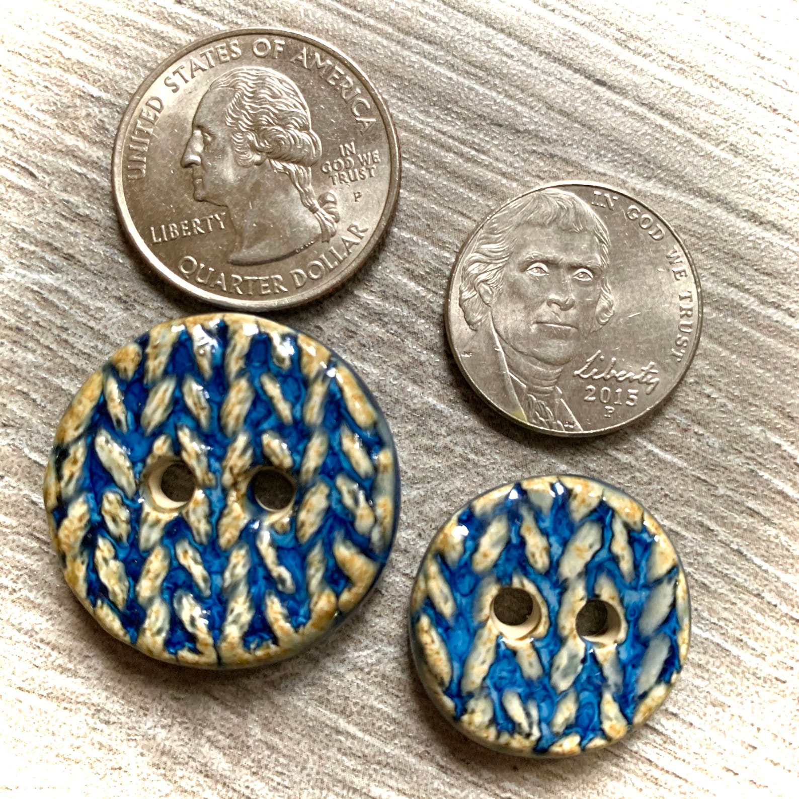 Blue Sweater Buttons Knitted Texture Buttons Ceramic - Etsy