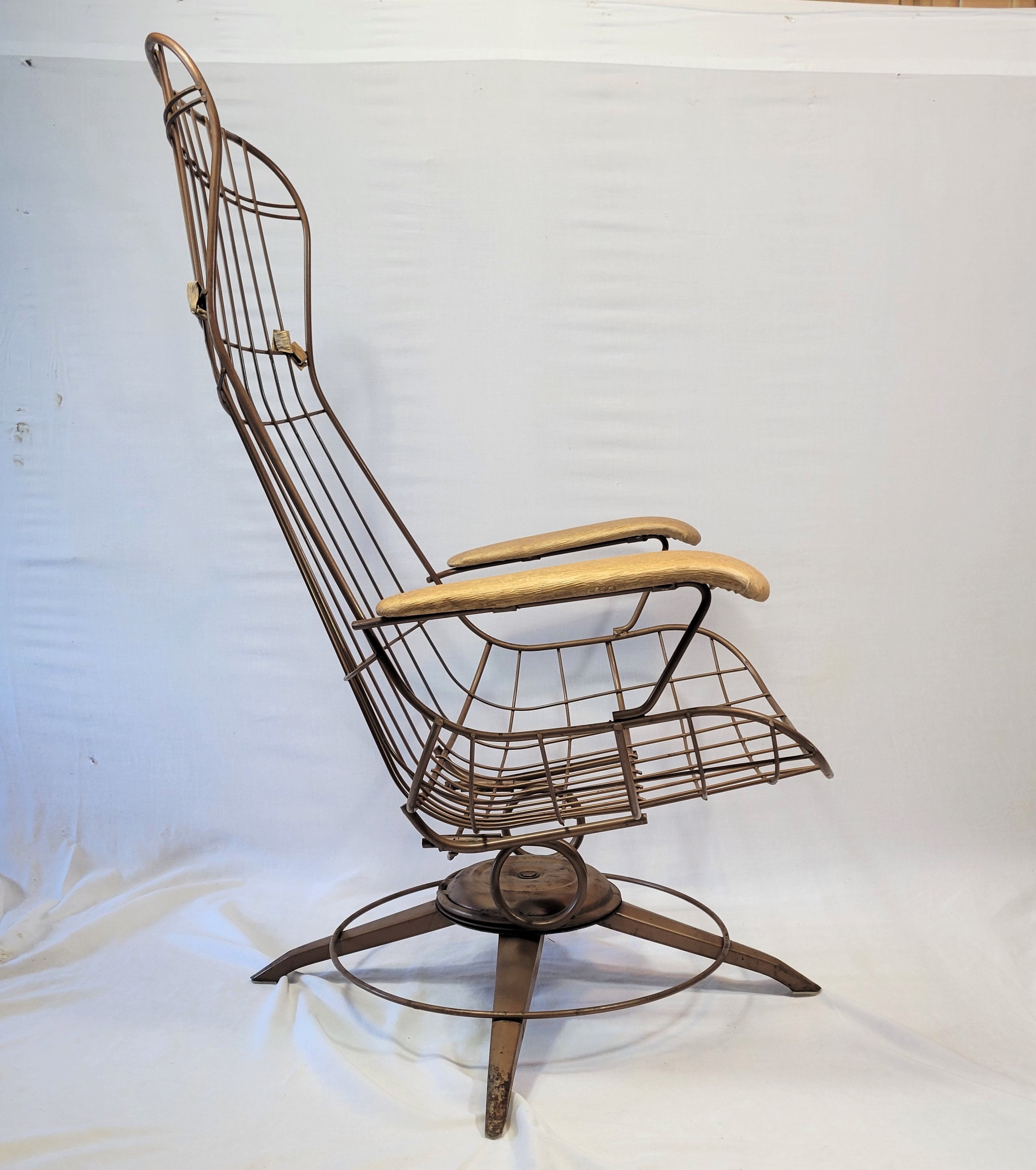 Vintage Mid Century Modern Original Homecrest High Back Lounge Chair ...