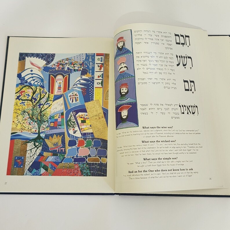 Passover Haggadah RAPHAEL ABECASSIS Illustrated Hebrew English ...