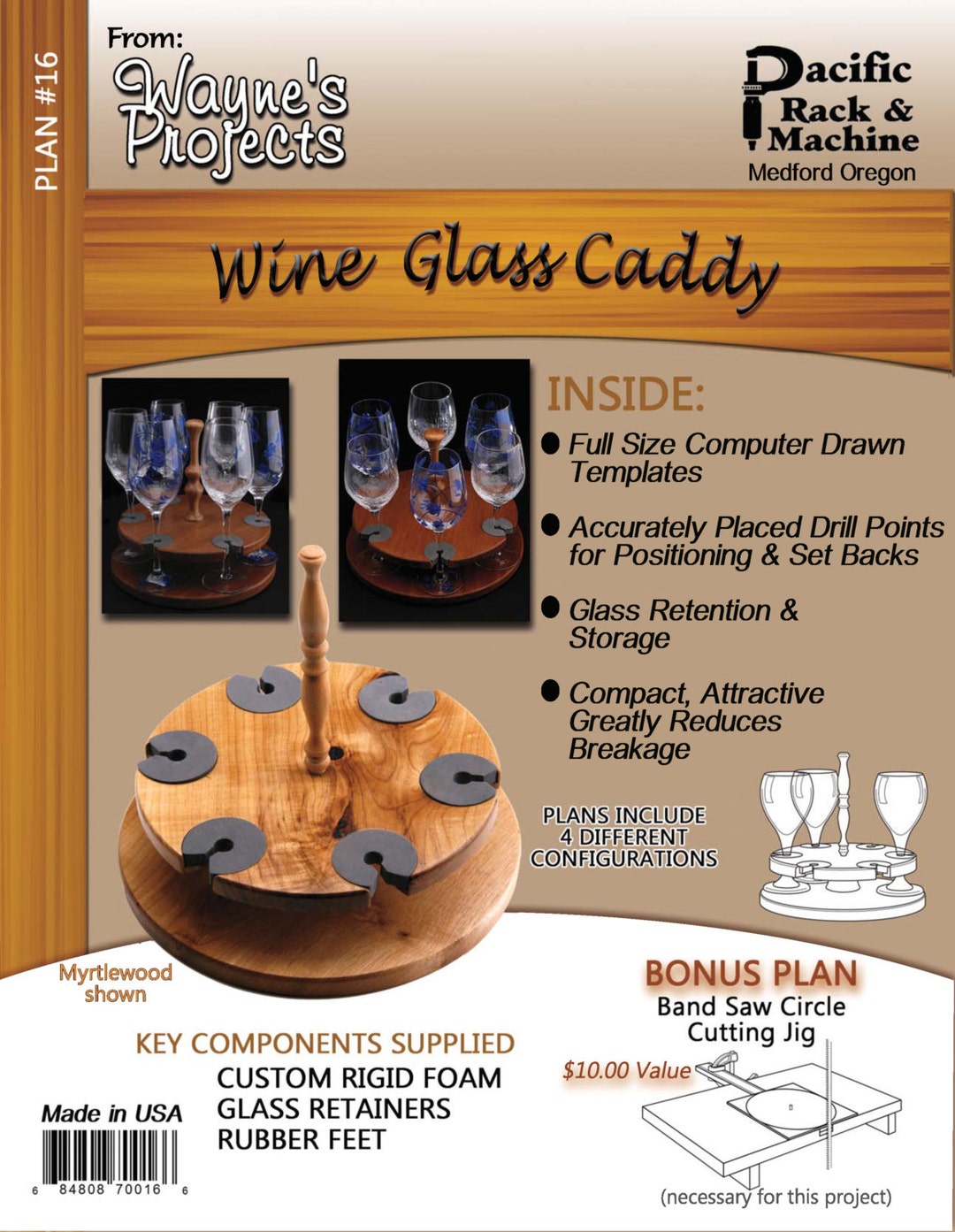 29A. Wine Glass Caddy Plans - Etsy