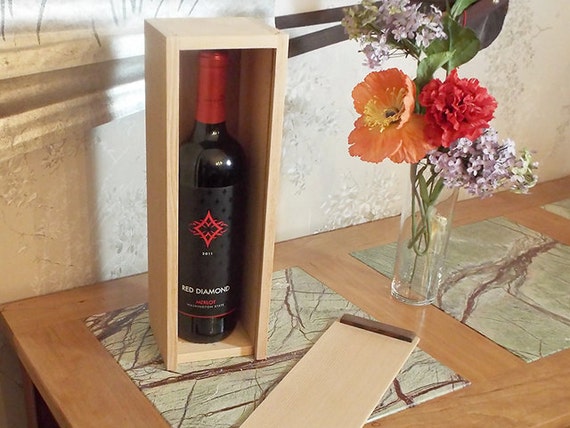 43 Wine Box for a Full 750ml Full Bottle | Etsy