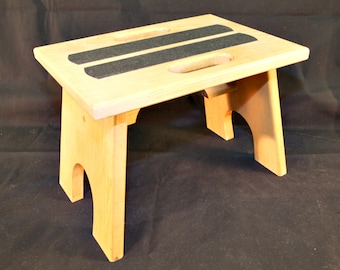 Step Stool With Handle / Wood Bench / Solid Hardwood not Plywood MADE ...