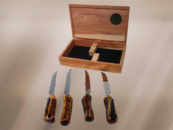 3. Sheffield Steak Knife Set With Hand-made Wood Handles - Etsy
