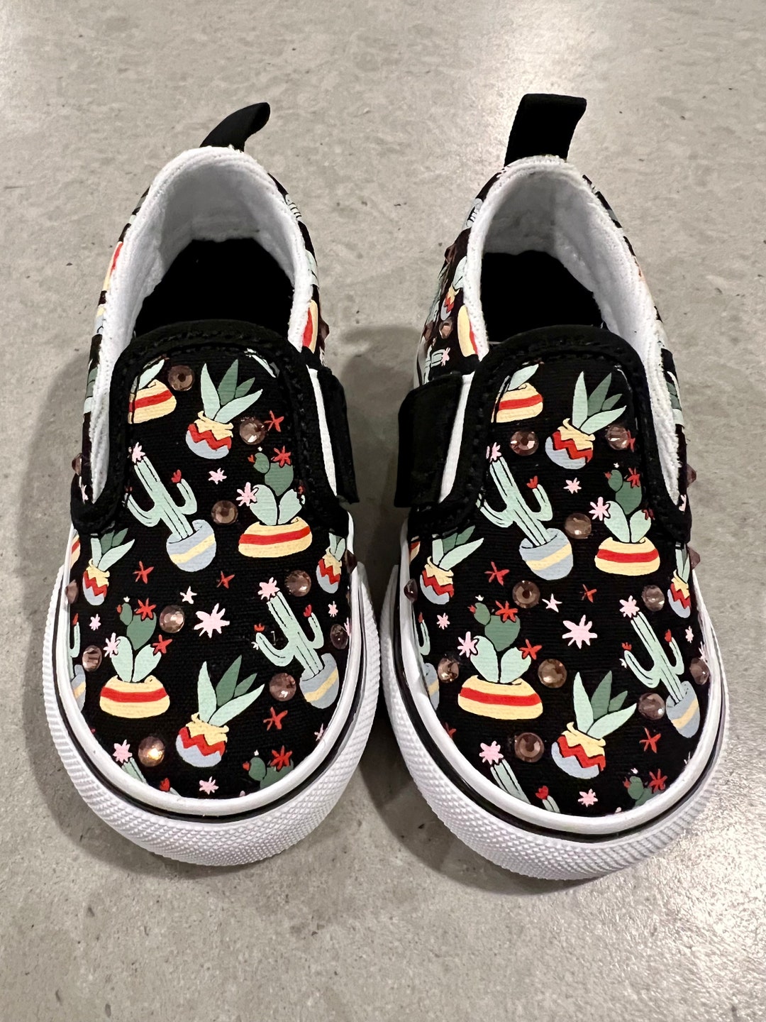 Brand New Toddler Vans Slip on Cactus Rhinestones Size 5 - Etsy