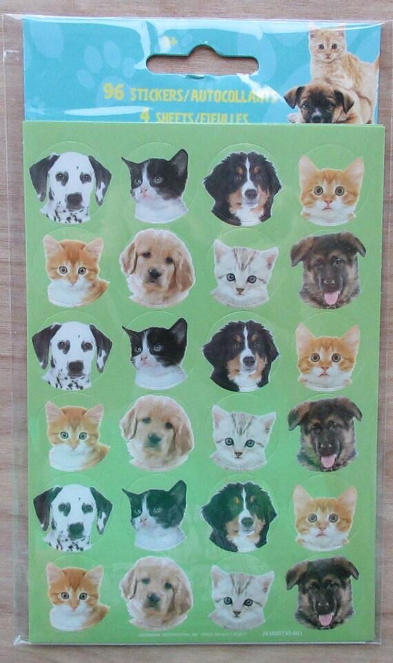 Cat sticker sheet Dog sticker sheet Stickers, Labels & Tags Paper Paper ...