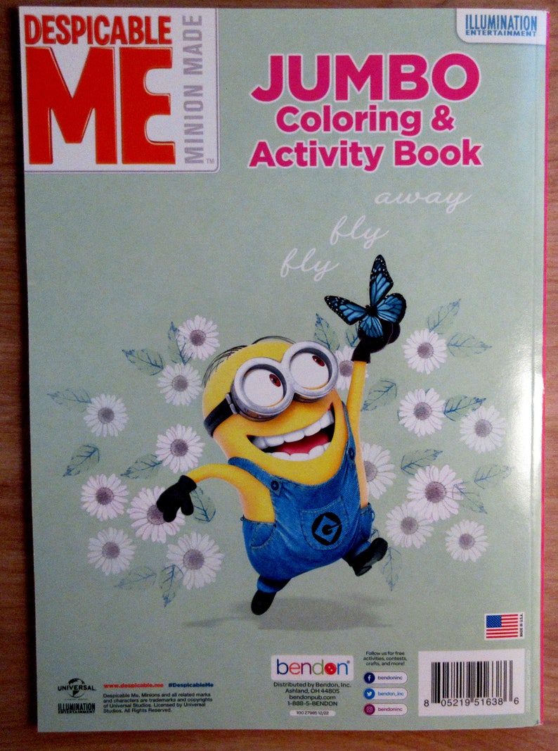 Despicable Me Minion Made Jumbo Coloring and Activity Book - Etsy
