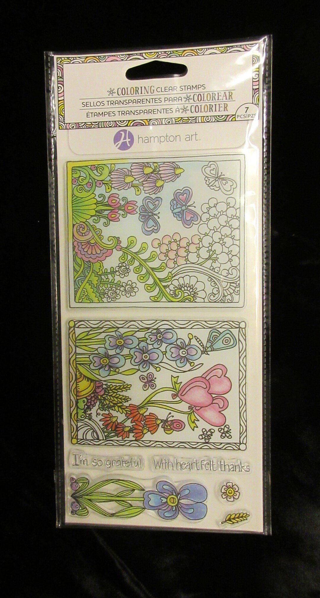 Coloring Clear Stamps Hampton Art Clear Stamps 7 Piece - Etsy