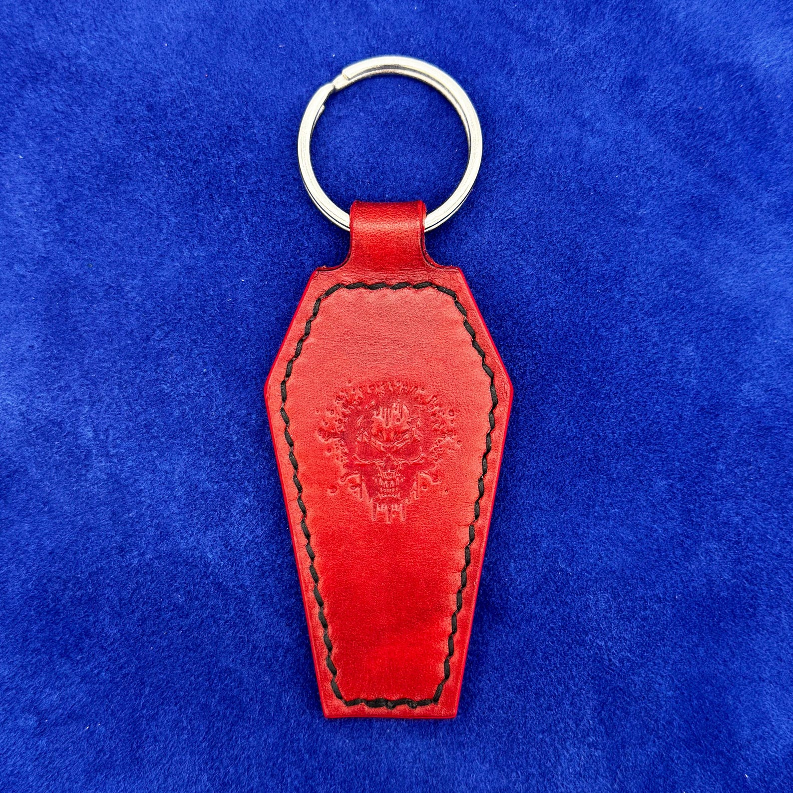 Coffin Keychain Luxury Italian Leather - Goth Accessory, Gothic Style ...