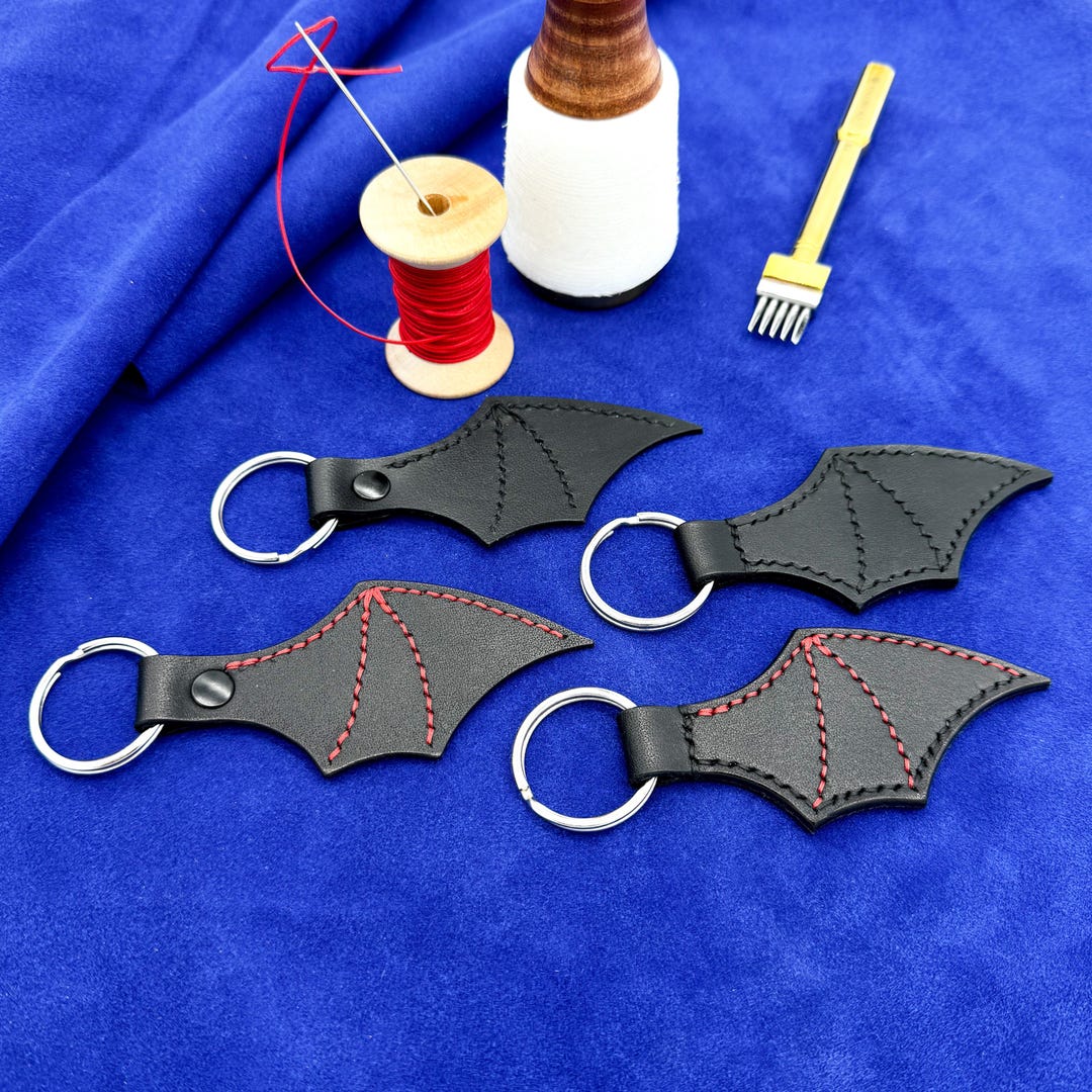Gothic Bat Wing Leather Keychain Goth Accessory, Gothic Style ...