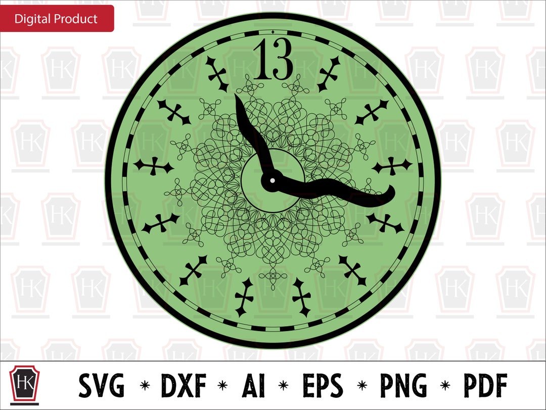 Haunted Clock SVG: Halloween Grandfather Clock Face (digital Files) - Etsy