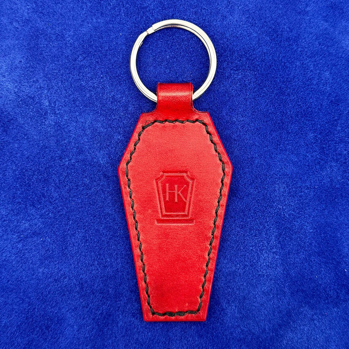 Coffin Keychain Luxury Italian Leather - Goth Accessory, Gothic Style ...