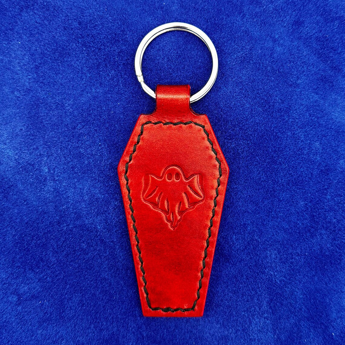 Coffin Keychain Luxury Italian Leather - Goth Accessory, Gothic Style ...
