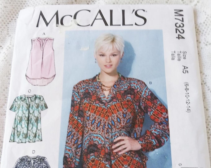 Mccall's Tunic Uncut Sewing Patterns, Mccalls M7324, Womens Top Pattern ...