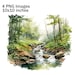 Mountain Brook, Forest Brook Clipart, Watercolor Brook, Mountain Stream ...