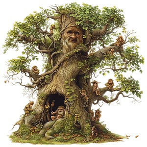 Troll Tree, Tree Troll Clipart, Woods Troll, Troll Illustration, PNG ...