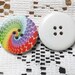 10 Rainbow Buttons 30mm Wood Buttons 4 Hole Buttons Wood Rainbow Swirl ...