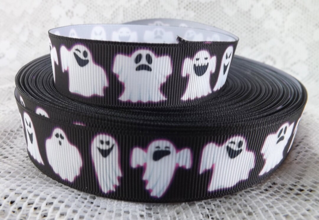 Ghost Ribbon 7/8 Halloween Ribbon 22mm Ghost Halloween Ribbon - Etsy
