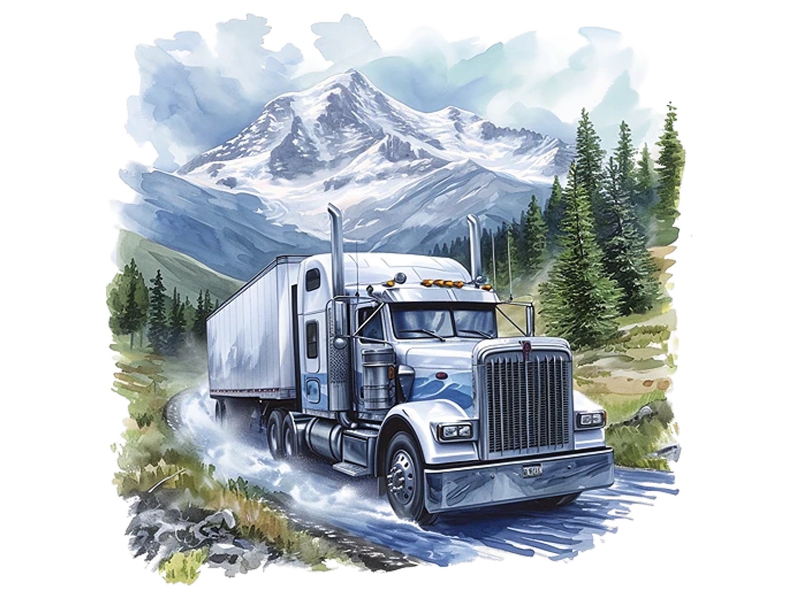 Trucks, Mountain Trucks Clipart, Winter Trucks PNG, Mountain Truck PNG ...