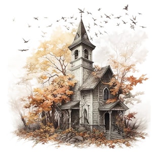 Country Church Clipart, Old Church Images, Old Church PNG, Church ...