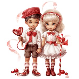 Candy Cane Kids Clipart, Christmas Kids Images, Candy Children PNG ...