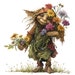 Flower Troll, Troll Clipart, Floral Troll, Troll Illustration, PNG ...