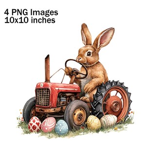 Bunny Rabbit, Bunny Tractor PNG, Easter Bunny Clipart, Easter Bunny ...