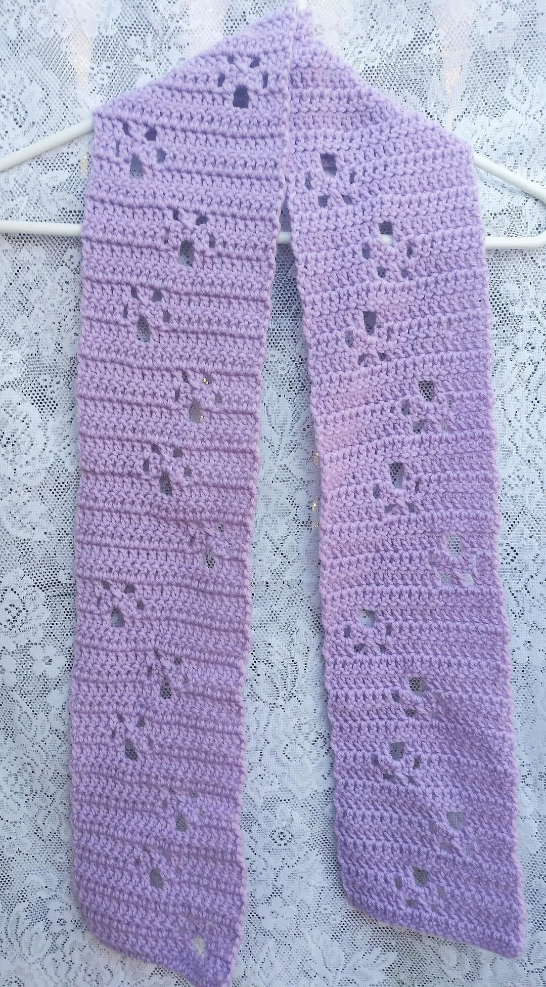 Dog Paw Scarf, 64 Inch Crochet Paw Print Scarf, Plum Paw Scarf, 6 Inch ...