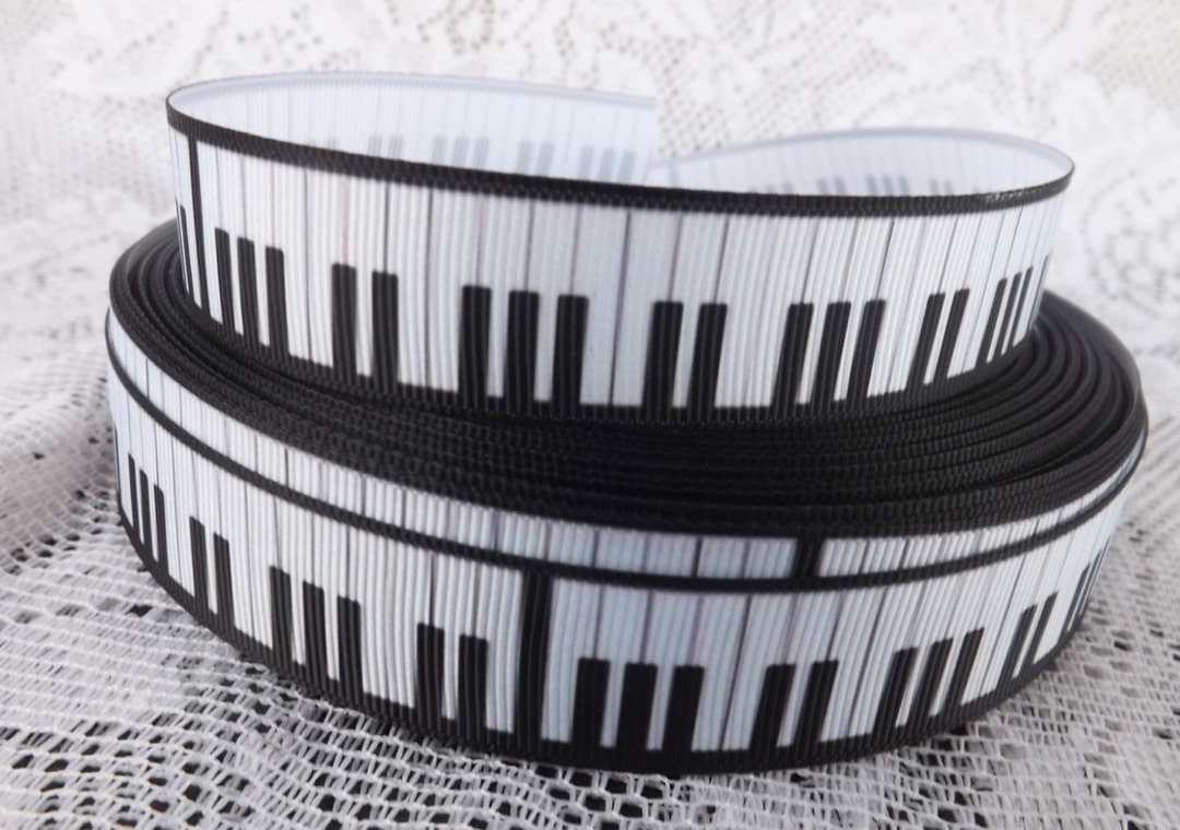 Piano Grosgrain Ribbon Piano Keys Ribbon 7/8 Piano Ribbon Supply - Etsy