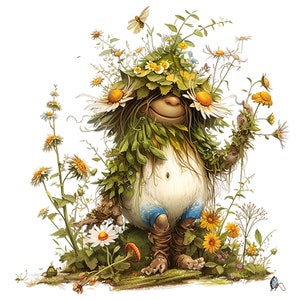 Flower Troll, Troll Clipart, Floral Troll, Troll Illustration, PNG ...