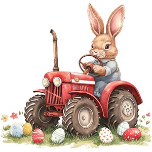 Bunny Rabbit, Bunny Tractor PNG, Easter Bunny Clipart, Easter Bunny ...