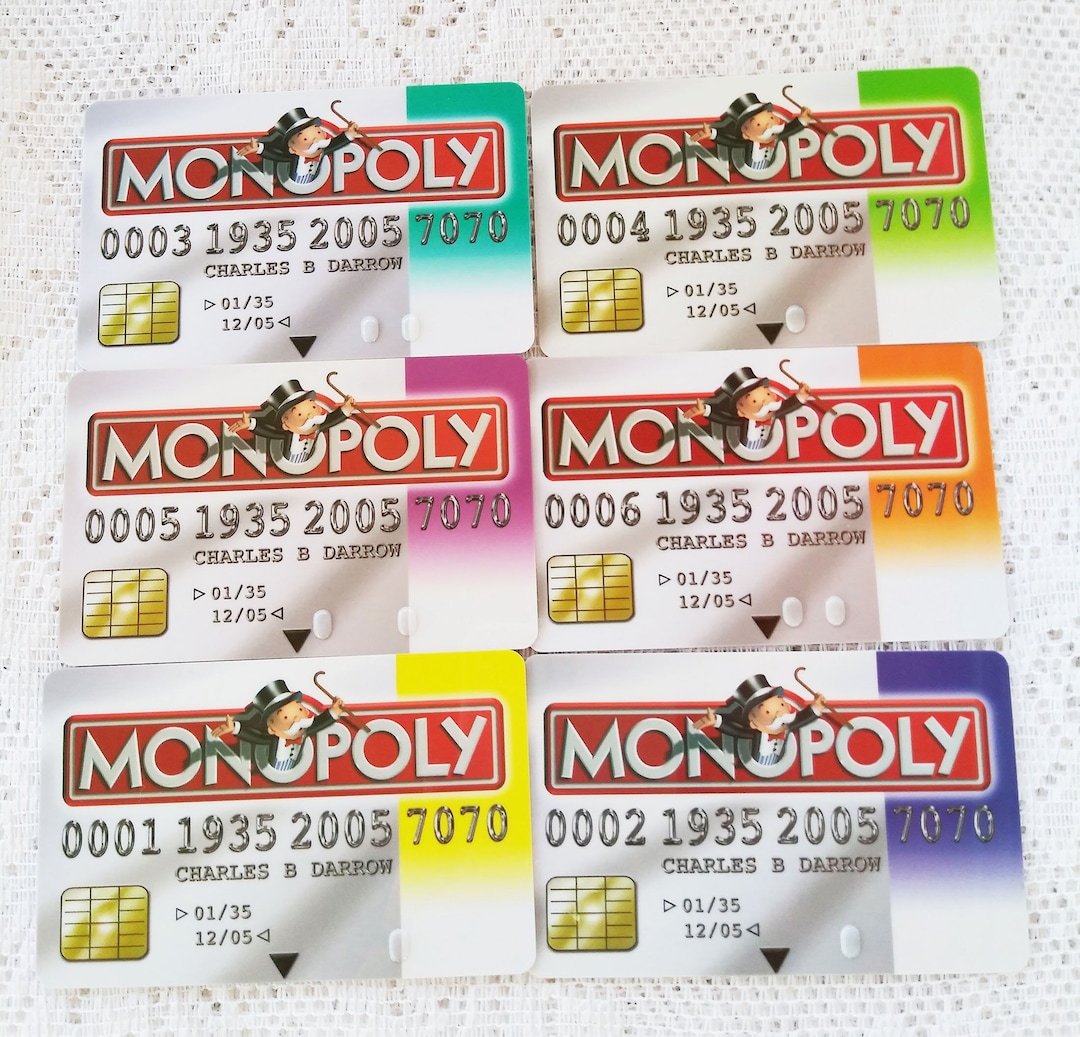 Monopoly Electronic Cards Monopoly Banking Cards Electronic - Etsy
