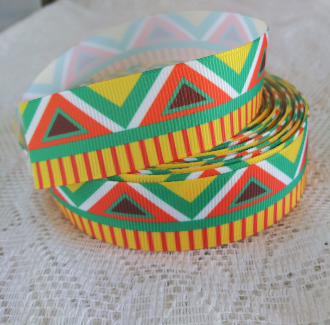 Aztec Tribal Ribbon 1 Inch Native Ribbon Grosgrain Aztec - Etsy Denmark