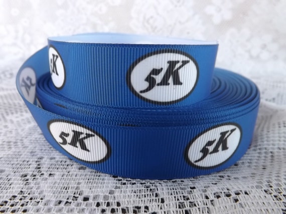 Blue Marathon Ribbon 5k Running Ribbon 5k Marathon Ribbon 7/8 | Etsy