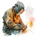 Welder Watercolor, Welder Clipart, Welding PNG, Welders Job, Welder ...