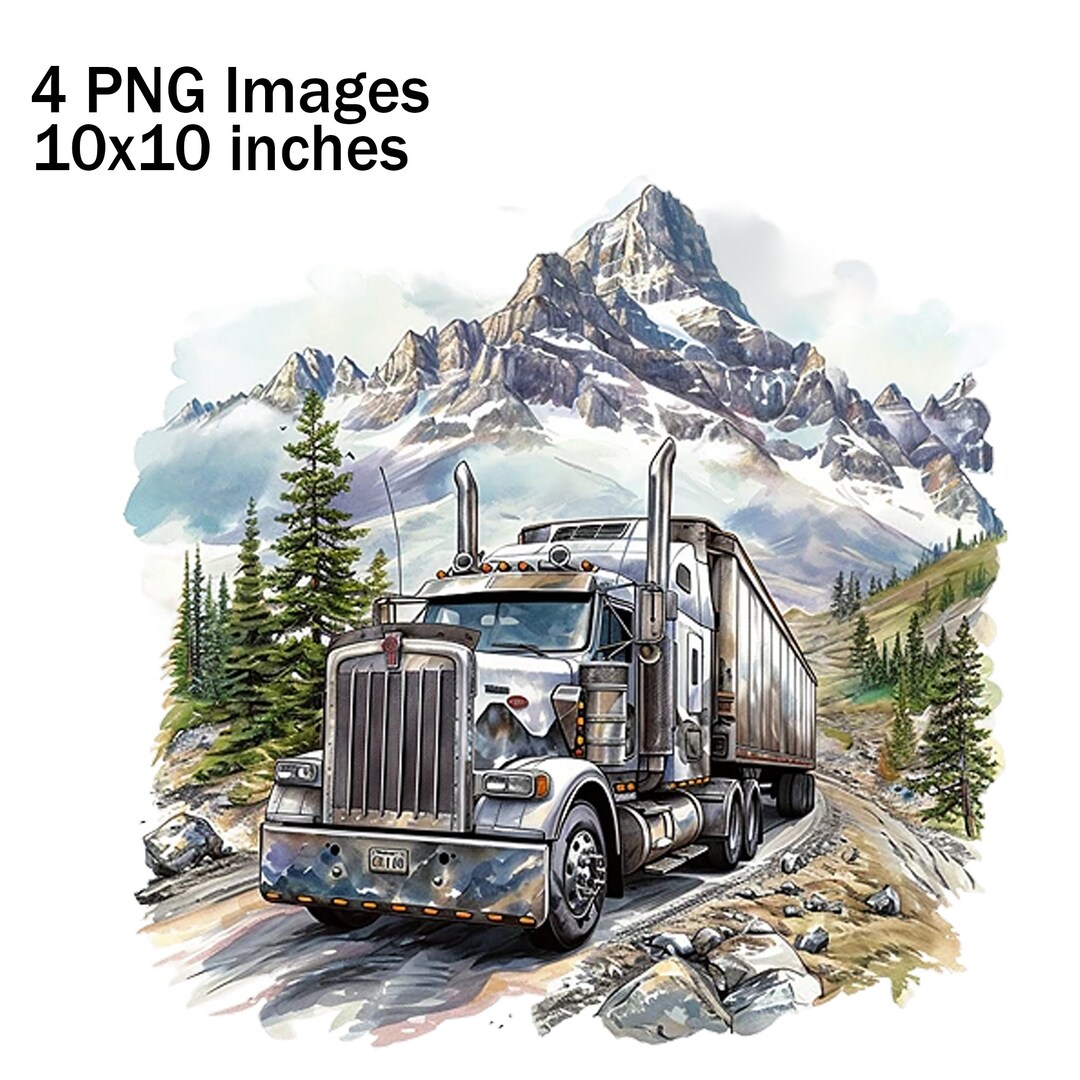 Trucks, Mountain Trucks Clipart, Winter Trucks PNG, Mountain Truck PNG ...