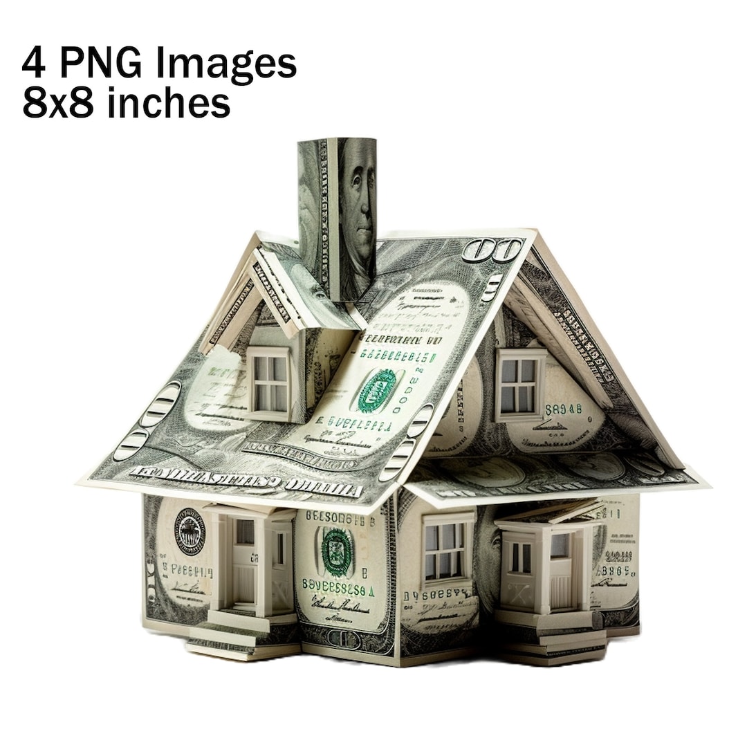 Money House Clipart, Funny Money Illustration, Houses PNG, Digital ...